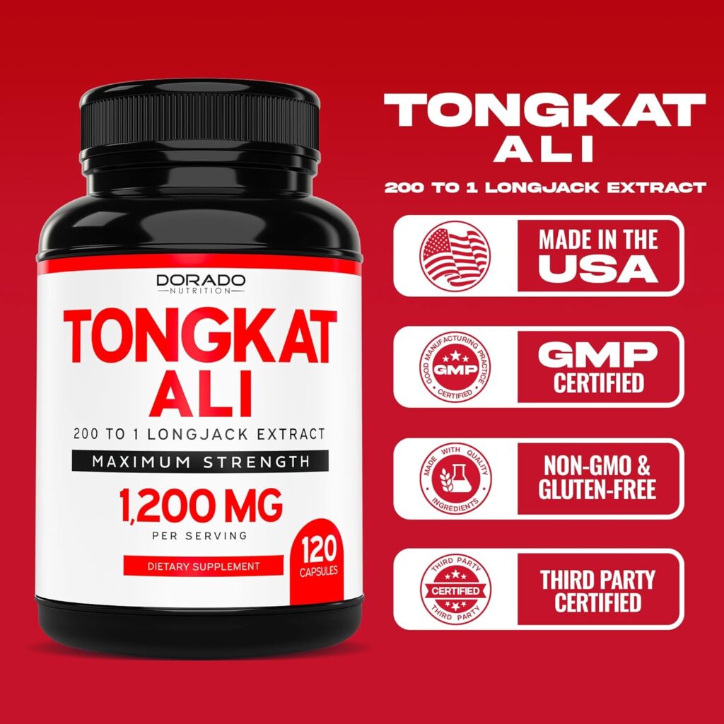 Longjack Tongkat Ali for Men (120 Capsules) 240,000x Extra Strength ...